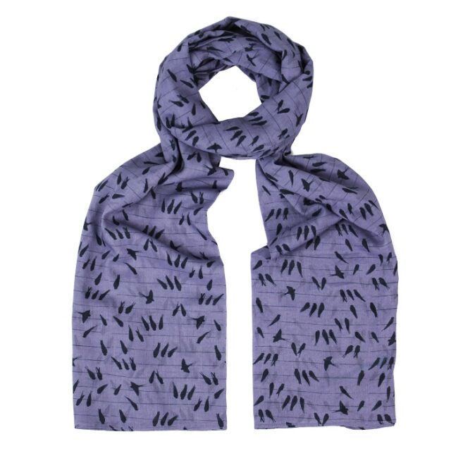 RSPB Birds on a Wire Scarf - by Hazel & Pip - Bee Eater Gifts